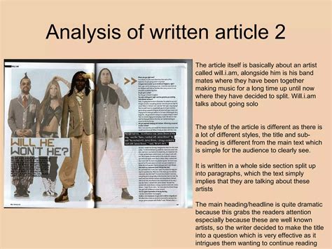Analysing Articles Dizzee Mag Ppt Ppt