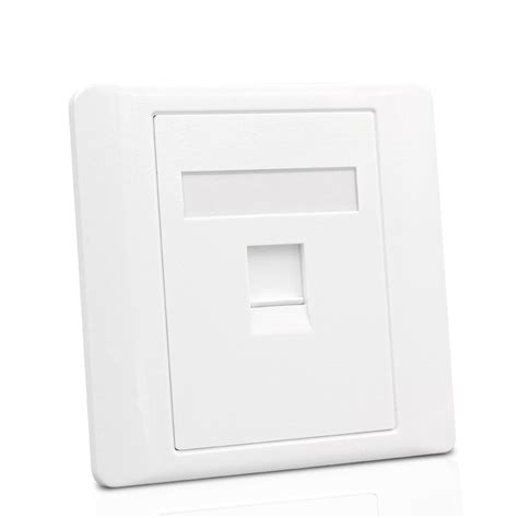 Tenda 이더넷 스위치용 네트워크 벽면 커버 Cat6 Rj45 원 포트 인터넷 패널 압출 와이어 Lan 소켓 흰색 면판