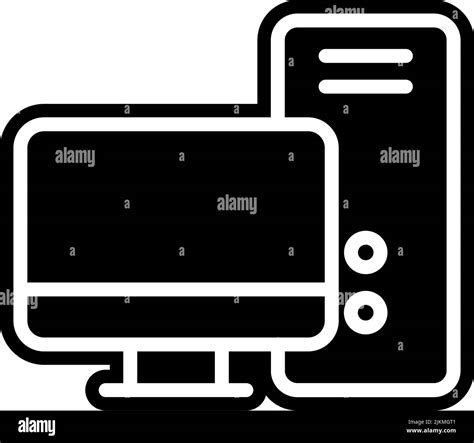Computer Icon Black Vector Illustration Stock Vector Image And Art Alamy