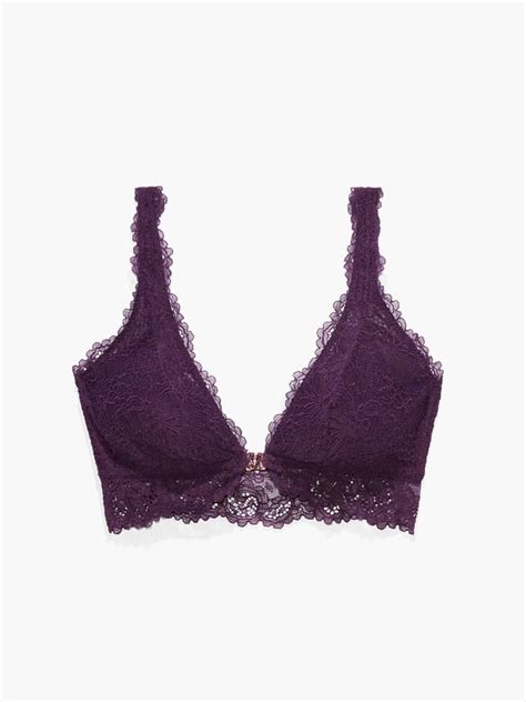 Romantic Corded Lace Front Closure Bralette In Purple Savage X Fenty