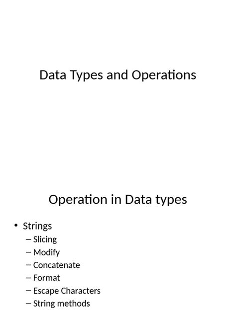 121 Data Types And Operations Pdf String Computer Science Computer Programming
