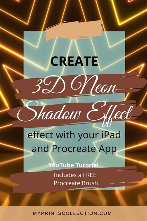 Procreate Tutorial 3d Neon Shadow Effect My Prints Collection Procreate Tutorial