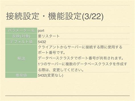 Postgresql11 設定パラメーター解体新書 Postgresql 11 Parameter Speaker Deck