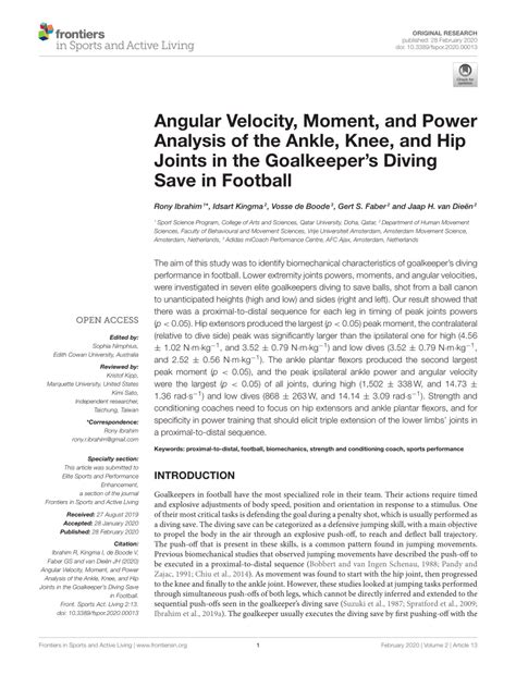 Pdf Angular Velocity Moment And Power Analysis Of The Ankle Knee
