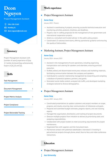10 Project Management Assistant Resume Examples That Work