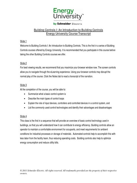 Building Controls I An Introduction To Building Controls Transcript