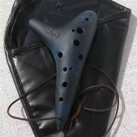 خرید و قیمت اکارینا رنگ آبی مشکی خوش صدا جنس سفال 12 سوراخ کوک دو ماژور