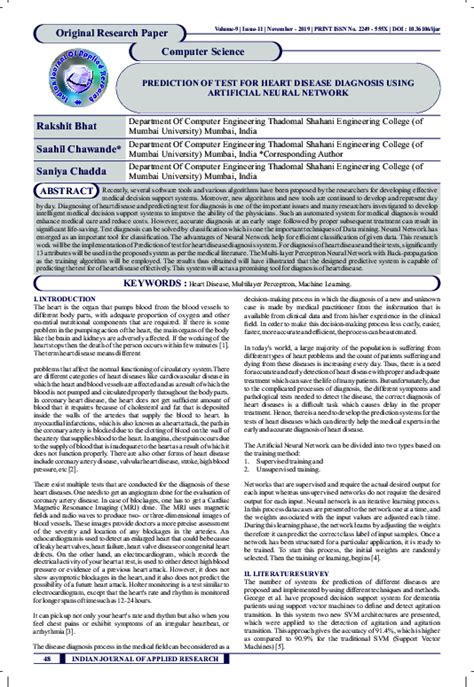 Pdf Prediction Of Test For Heart Disease Diagnosis Using Artificial Neural Network