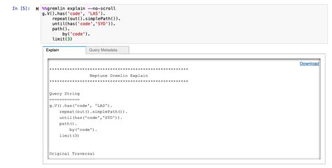 [bug] ` no scroll` does not expand gremlin and oc explain results