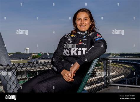TATIANA CALDERON 11 R Of Bogota Columbia Poses For Photographs Before The Indianapolis 500