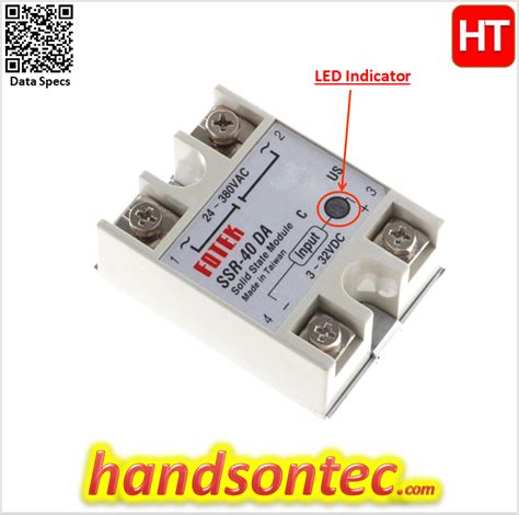 Ssr 40da Solid State Relay 40a~380vac Handson Tech