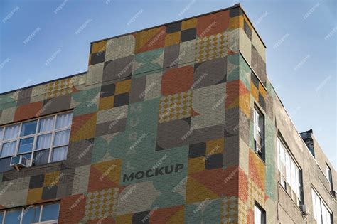 Premium Psd Mock Up Design Of Mural On City Building