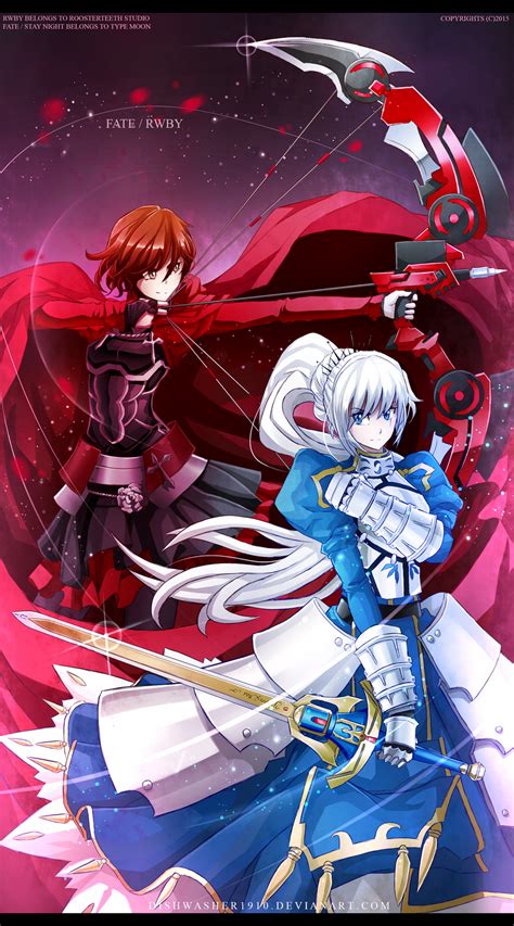 Fate Stay Night X Rwby White Saber Red Archer By Dishwasher On Deviantart