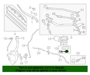 Oem 1998 2017 Honda Windshield Wiper Linkage Seal 76524 Sd4 003 Honda Automotive Parts