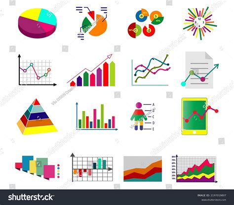 Statistic Diagram Chart Colorful Diagram Chart Stock Vector Royalty