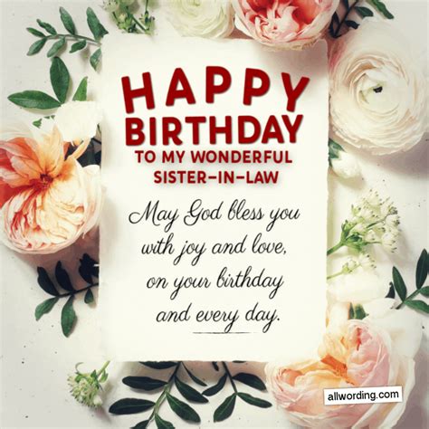 Saying Happy Birthday To Your Sister In Law Birthday Wishes For