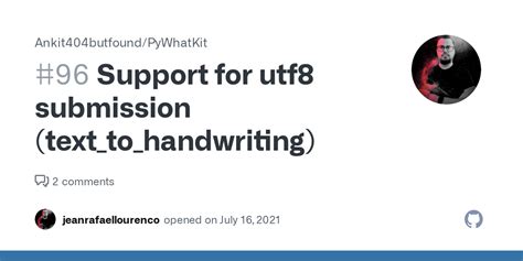 Support For Utf8 Submission Texttohandwriting · Issue 96