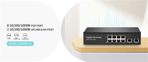 Oem Odm Gigabit 8 Port Poe Switch With 2 Ge Uplink For Cctv