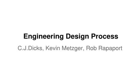 PPT Engineering Design Process PowerPoint Presentation Free Download ID