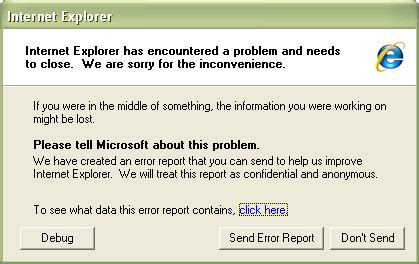 How Do I Ask For Help When Internet Explorer Crashes