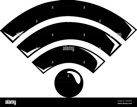 Wi Fi White Icon Black And White Stock Photos Images Alamy
