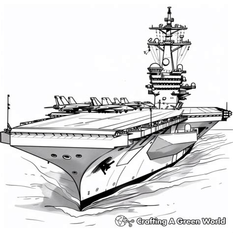 Aircraft Carrier Coloring Pages Free And Printable