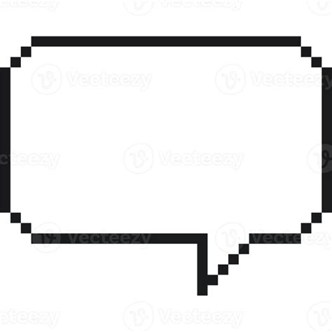 Blank Speech Bubble For Text Pixel Speech Bubble Pixel Art Icon