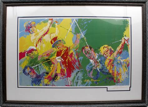 Lot Leroy Neiman Signed Print Golf Champions