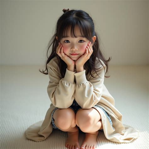 Cute Japanese Woman On Ground Stable Diffusion Online