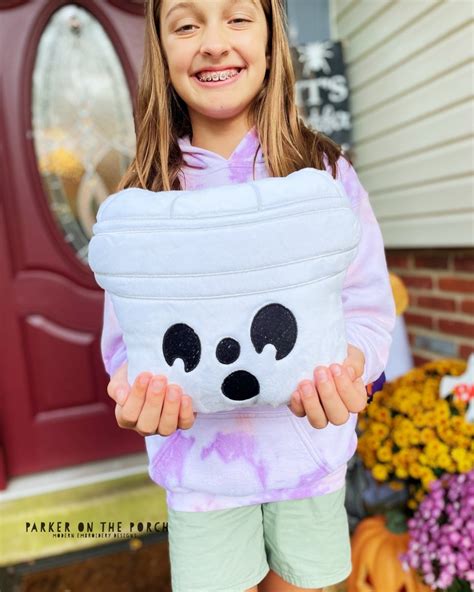 Digital Download Squishy Happy Pails Stuffie Ghost Parker On The Porch