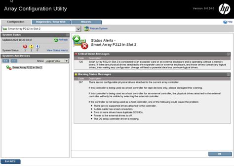 smart array p212 error code 725 hardware spiceworks community