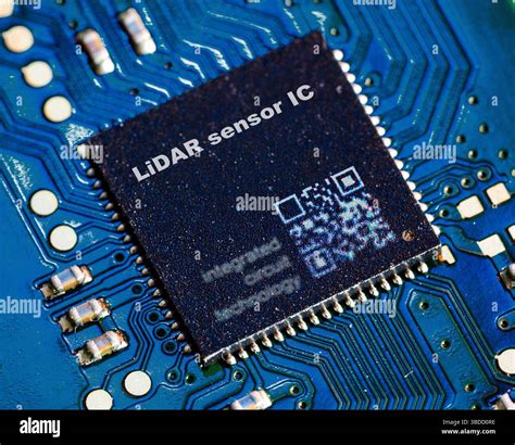 Lidar Light Detection And Ranging Sensor Microchip Measures Distance Using Laser Pulses For