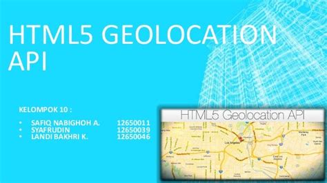 Html5 Geolocation Api