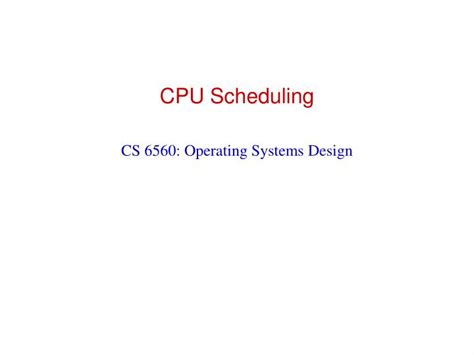 Ppt Cpu Scheduling Powerpoint Presentation Free Download Id5441071