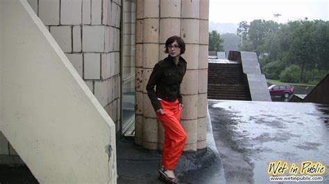 Red Totally Pissed Pants Of A Chickie Who Wanted To Empty Her Bladder Porn Pictures Xxx Photos