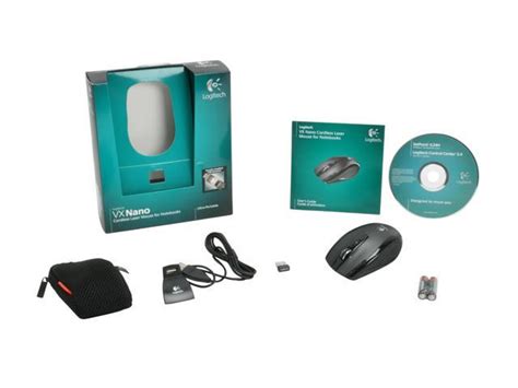 Logitech Vx Nano Black Cordless Laser Mouse For Notebooks