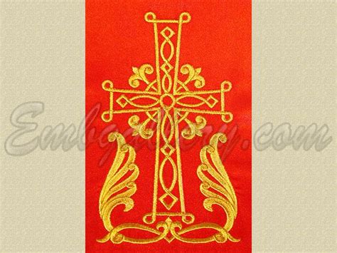 "Крест для закладки"_1 | Machine embroidery design | Дизайн машинной ...