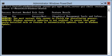 Troubleshooting Transfer Windows 2012 Core Server To 2012 Gui Unable To Find The Source Files