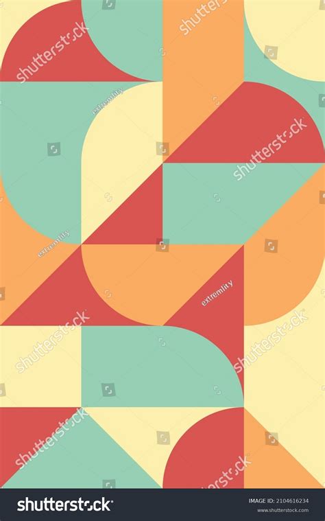 Geometry Abstract Minimalistic Pattern Poster Simple Stock Vector Royalty Free 2104616234