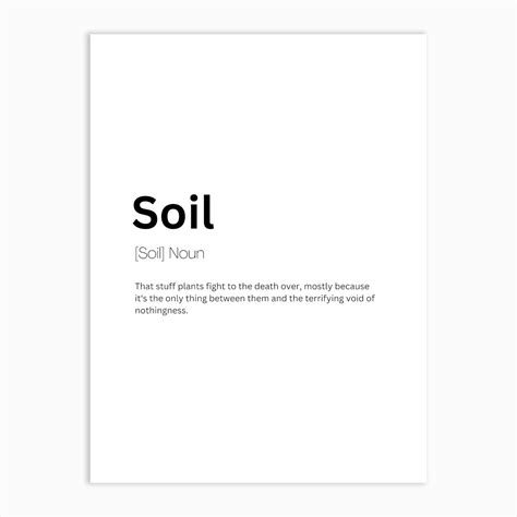 Soil Definition Meaning Art Print By Kaigozen Fy