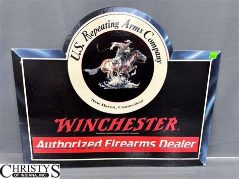 Winchester Authorized Firearms Dealer Display Sign 22 X 18 Cardboard Christys