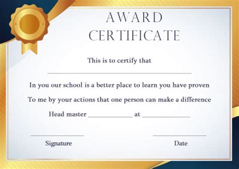 Valedictorian Award Certificate Free Graduation Certificate Template