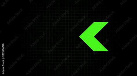 abstract arrow moving left on black background seamless loop animation arrow sign symbol