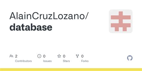 Github Alaincruzlozano Database