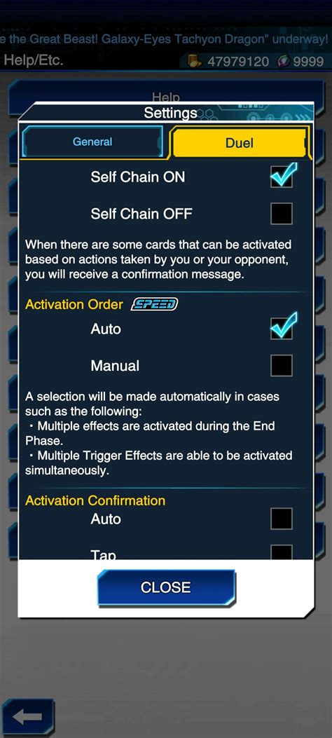 New Core Update Live Adds Manual Activation Order Toggle R DuelLinks