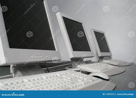 Computer Workstations Stock Image Image Of Classroom 1187213