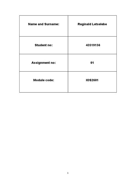 Assignment 01 Ios2601 Pdf