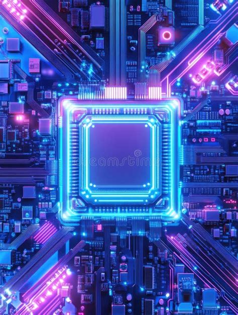 Microprocessor Silicon Chip Stock Image Image Of View Technology