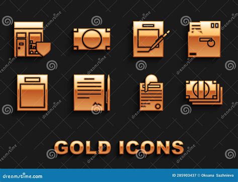 Set Contract With Pen Ordered Envelope Stacks Paper Money Cash File