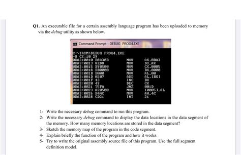 Q1 An Executable File For A Certain Assembly